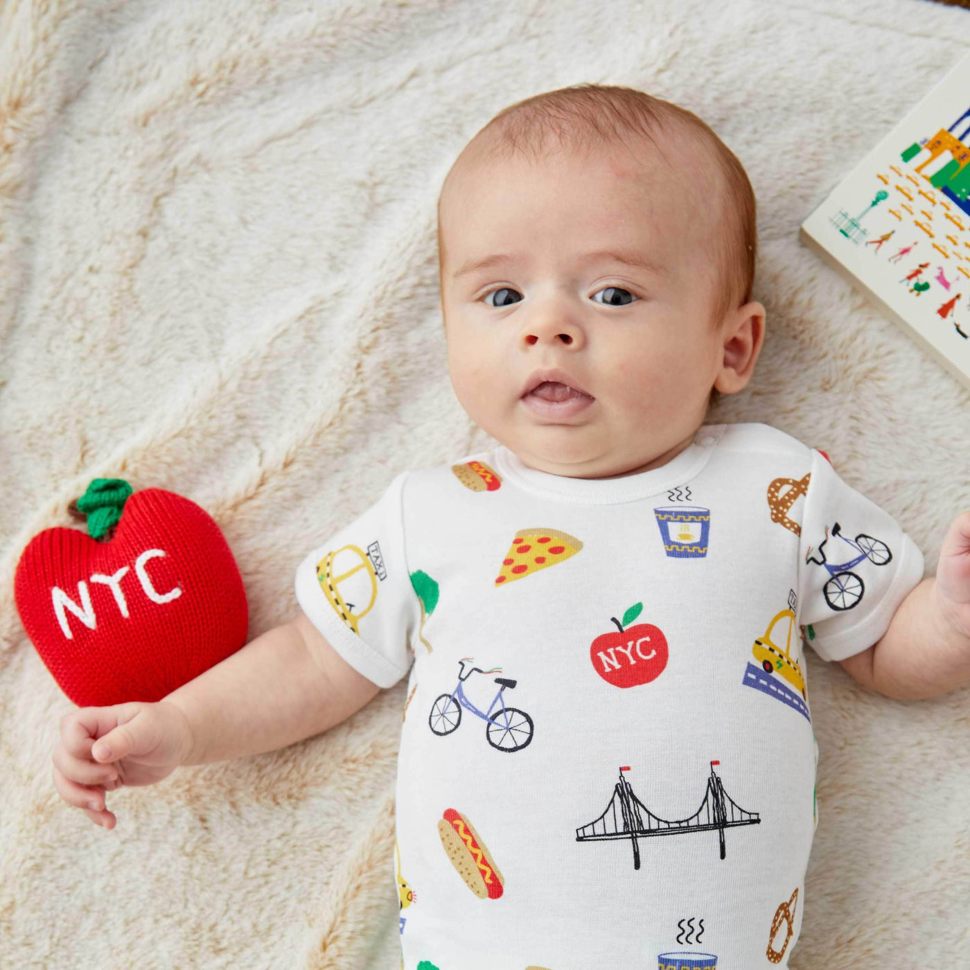 NYC Apple Rattle – Organic Baby Toy | Estella