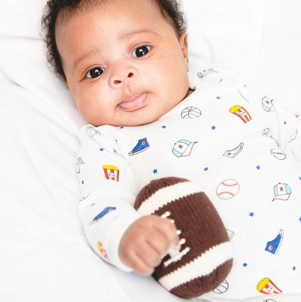 Shop Organic Football Rattle - Baby Rattles | Estella